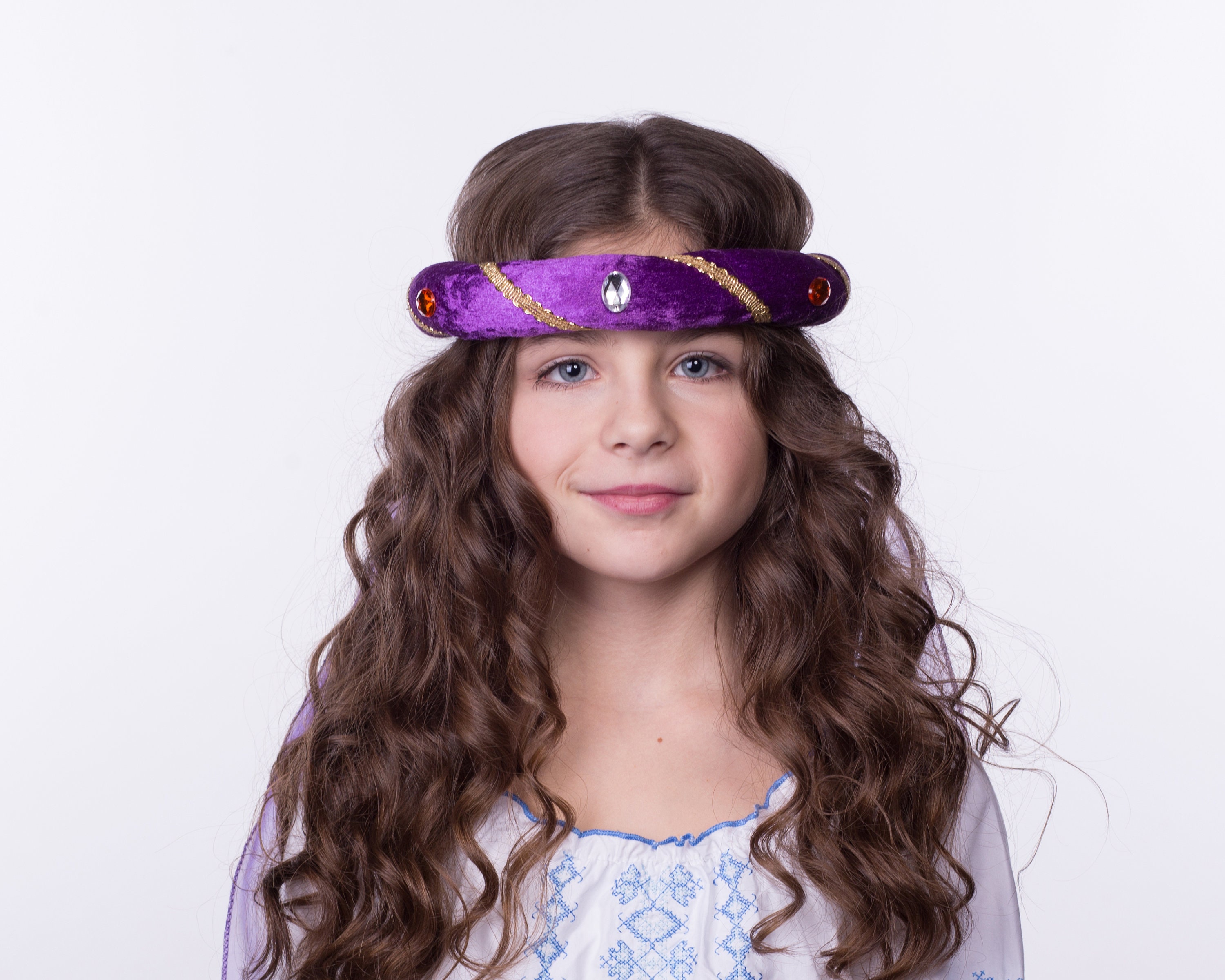 Purple Medieval Headdress Medieval Headpiece for Child and Adult 18th ...