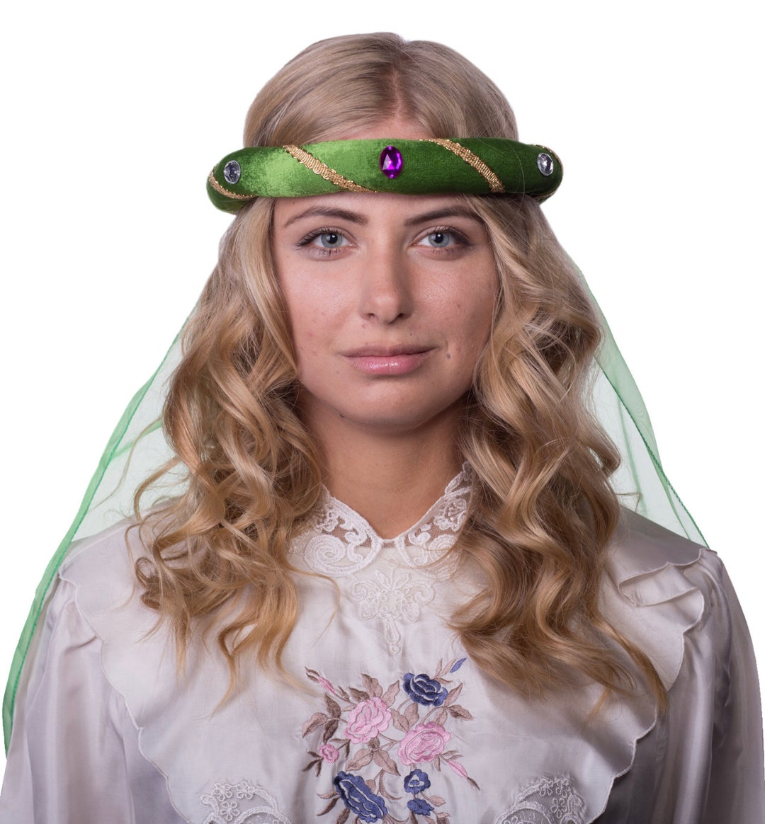 Green Medieval Headdress | Medieval Headpiece for Child and Adult ...