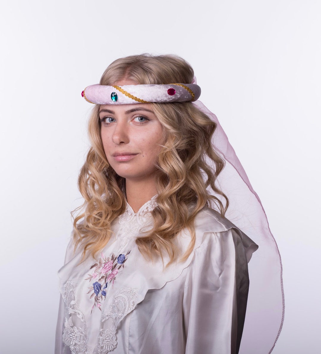 Light Pink Medieval Headdress | Medieval Headpiece for Child and Adult ...