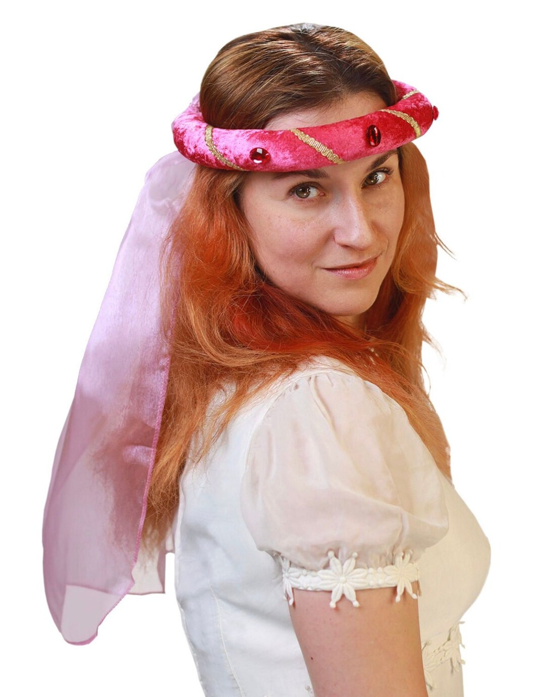 Fuchsia Medieval Headdress | Medieval Headpiece for Child and Adult ...