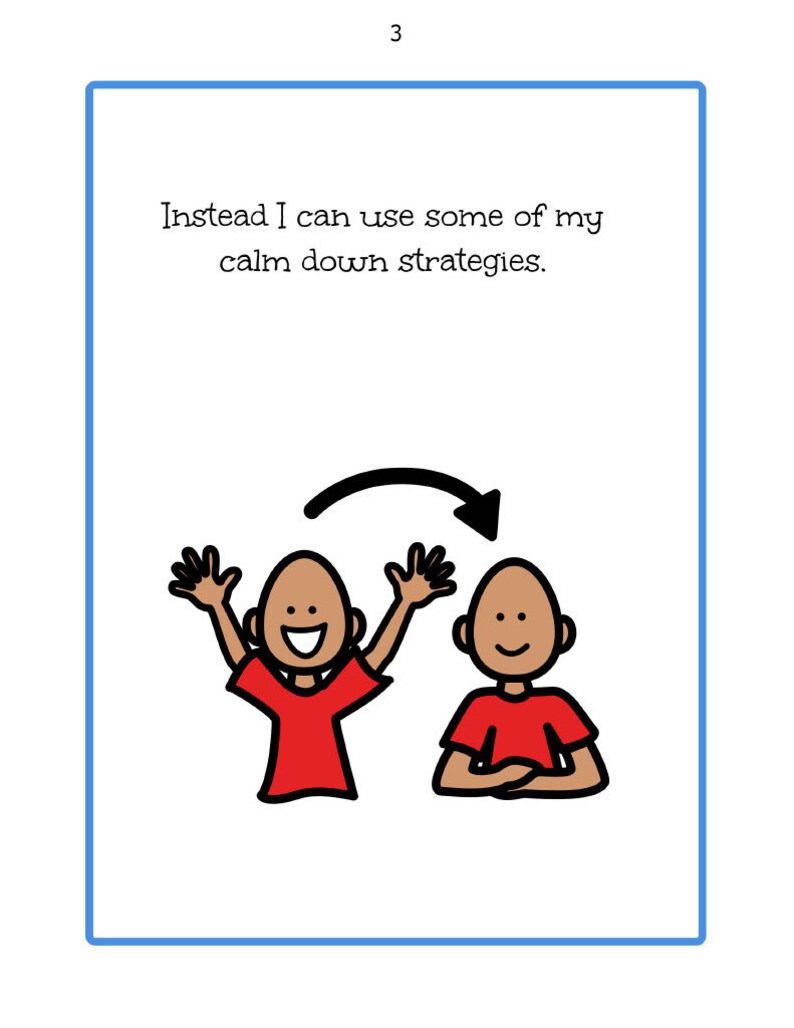 I Can Calm Down Social Story 10 Pages - Etsy