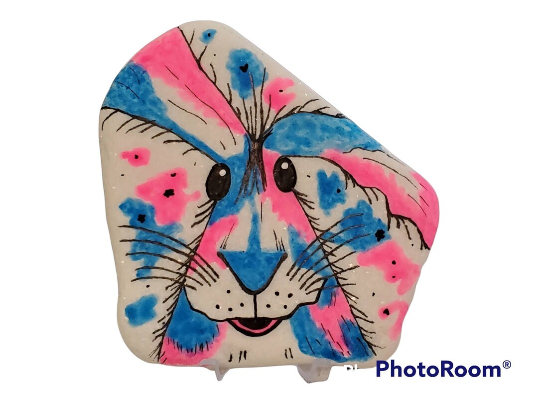 Pink & Blue Bunny Hand Painted - Etsy