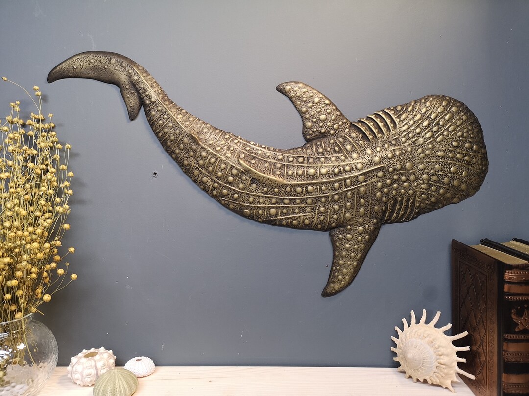 Whale Shark Wall Sculpture in Brass - Etsy
