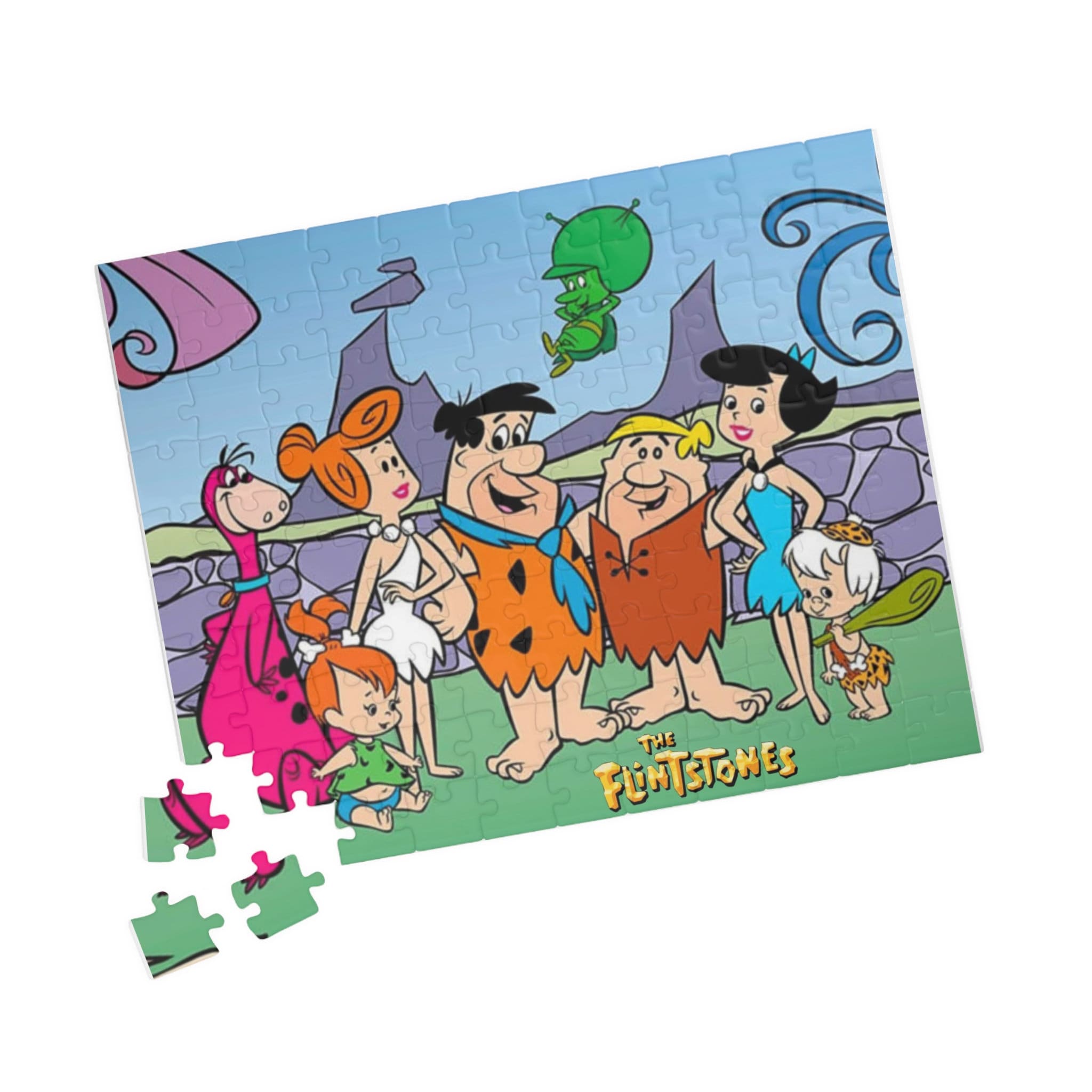 Throwback Cartoon the Flintstones Puzzle Barney Betty Wilma Fred Bam ...