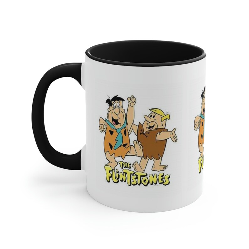 Barney and Fred the Flintstones Accent Coffee Mug, 11oz - Etsy