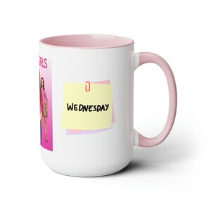 Mean Girls Mug on Wednesdays We Wear Pink Two-tone Coffee Mugs, 15oz ...