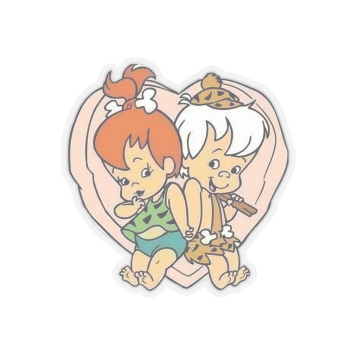 Pebbles and Bam Bam Sticker Kiss-cut Stickers the Flintstones Classic ...