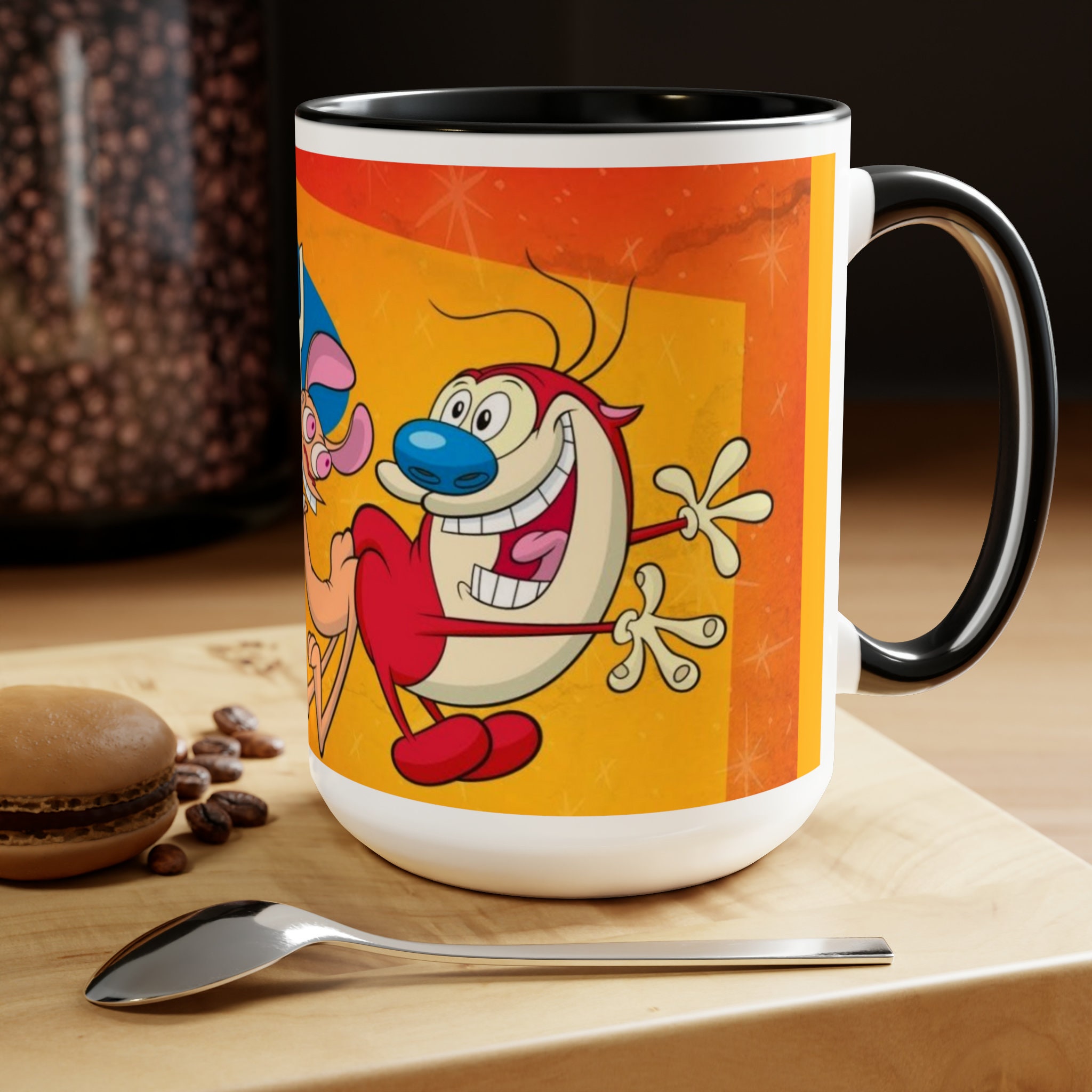 Throwback Cartoon Classic 1990s 2000s Ren and Stimpy Two-tone Coffee ...