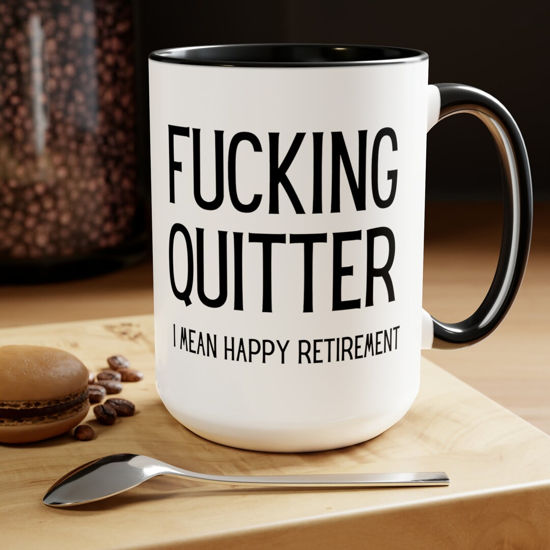 Happy Retirement, Quitter, Swear Word Retirement Gift, Goodbye Gift ...