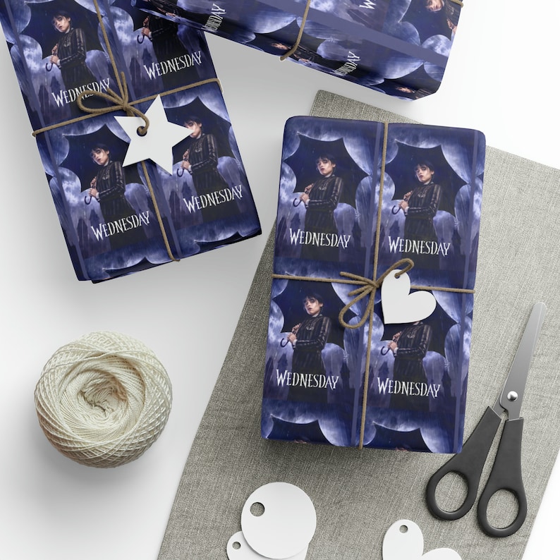 Wednesday Addams Series Wrapping Papers Gift Wrap Presents - Etsy