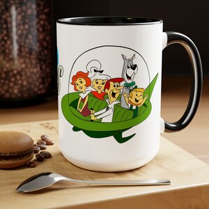Retro Classic Cartoons Throwback Jetsons Two-tone Coffee Mugs, 15oz - Etsy