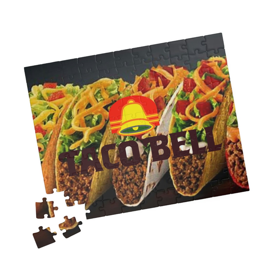 Taco Bell Puzzle Retro Logo and Tacos Throwback Puzzle 110 - Etsy
