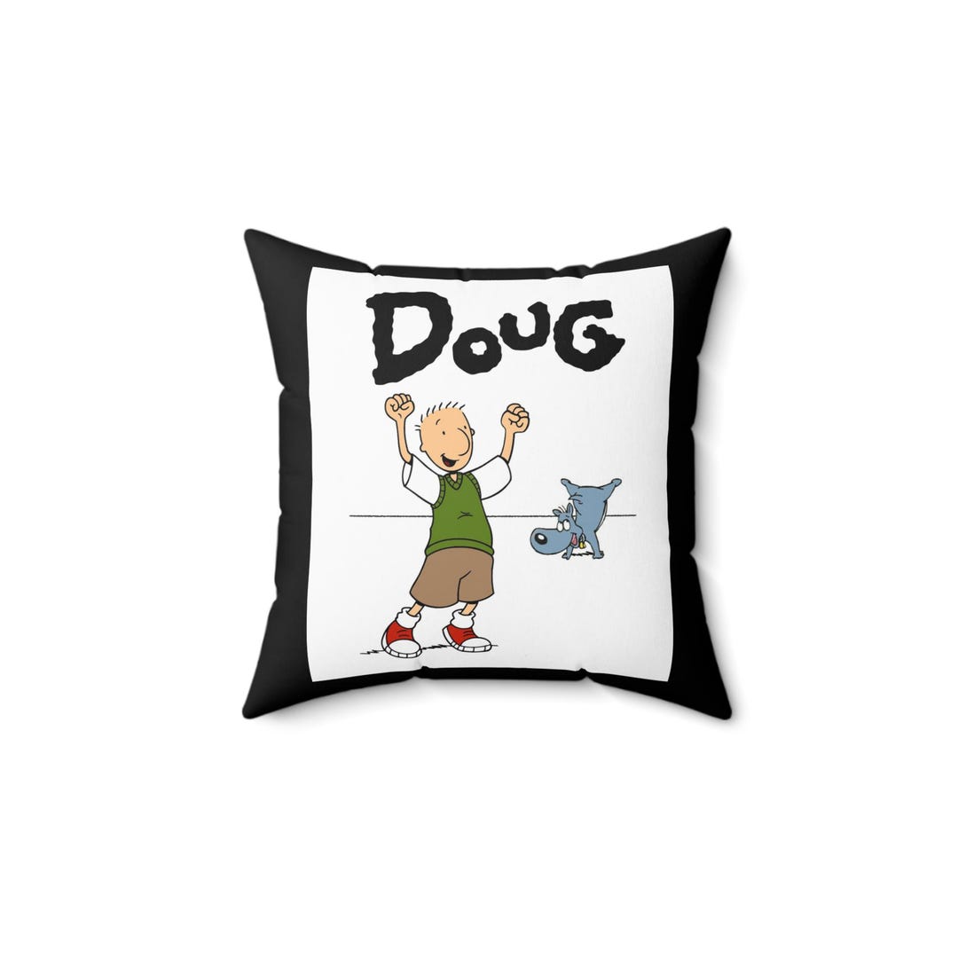 Throwback Cartoon Doug Inspired Spun Polyester Square Pillow - Etsy