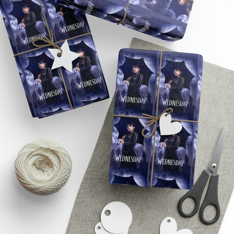 Wednesday Addams Series Wrapping Papers Gift Wrap Presents - Etsy