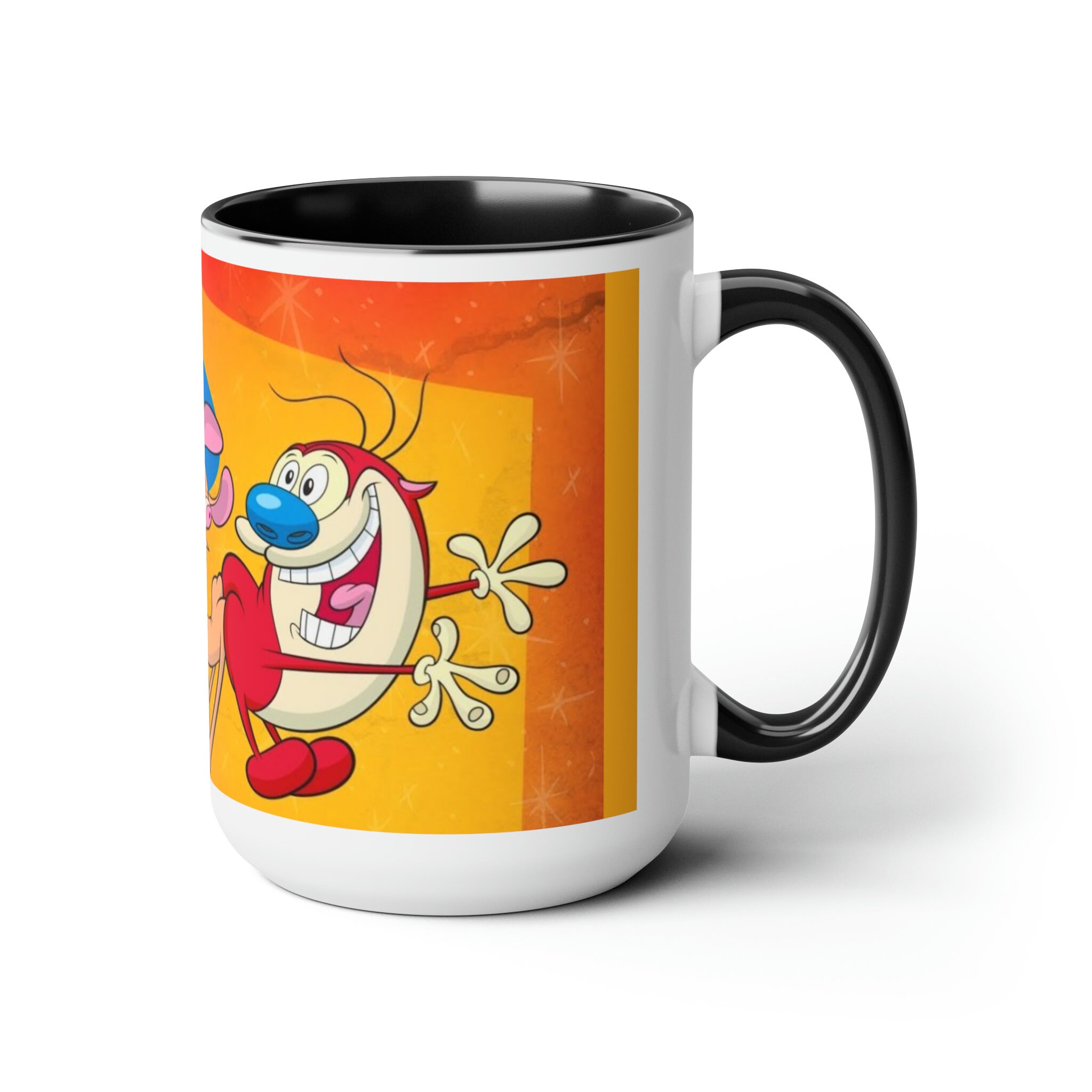 Throwback Cartoon Classic 1990s 2000s Ren and Stimpy Two-tone Coffee ...