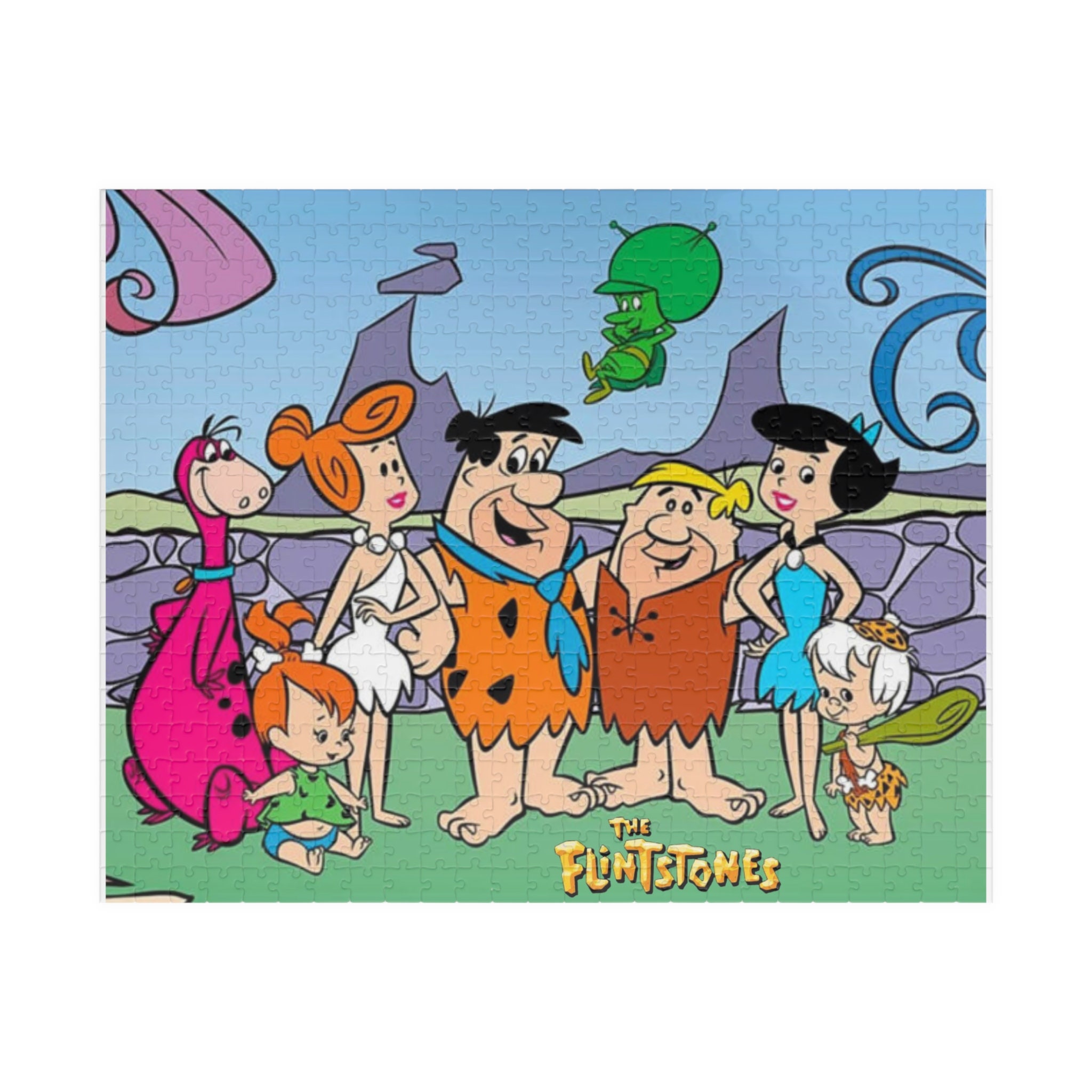 Throwback Cartoon the Flintstones Puzzle Barney Betty Wilma Fred Bam ...