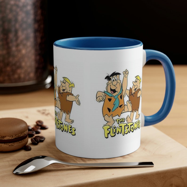 Barney and Fred the Flintstones Accent Coffee Mug, 11oz - Etsy