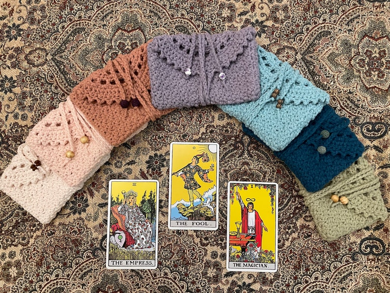 Crochet Tarot and Oracle Deck Pouch - Etsy
