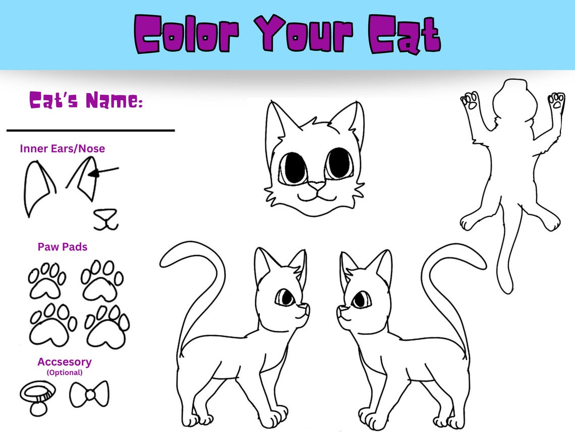 Custom Painted OC Cat Figurine - Etsy