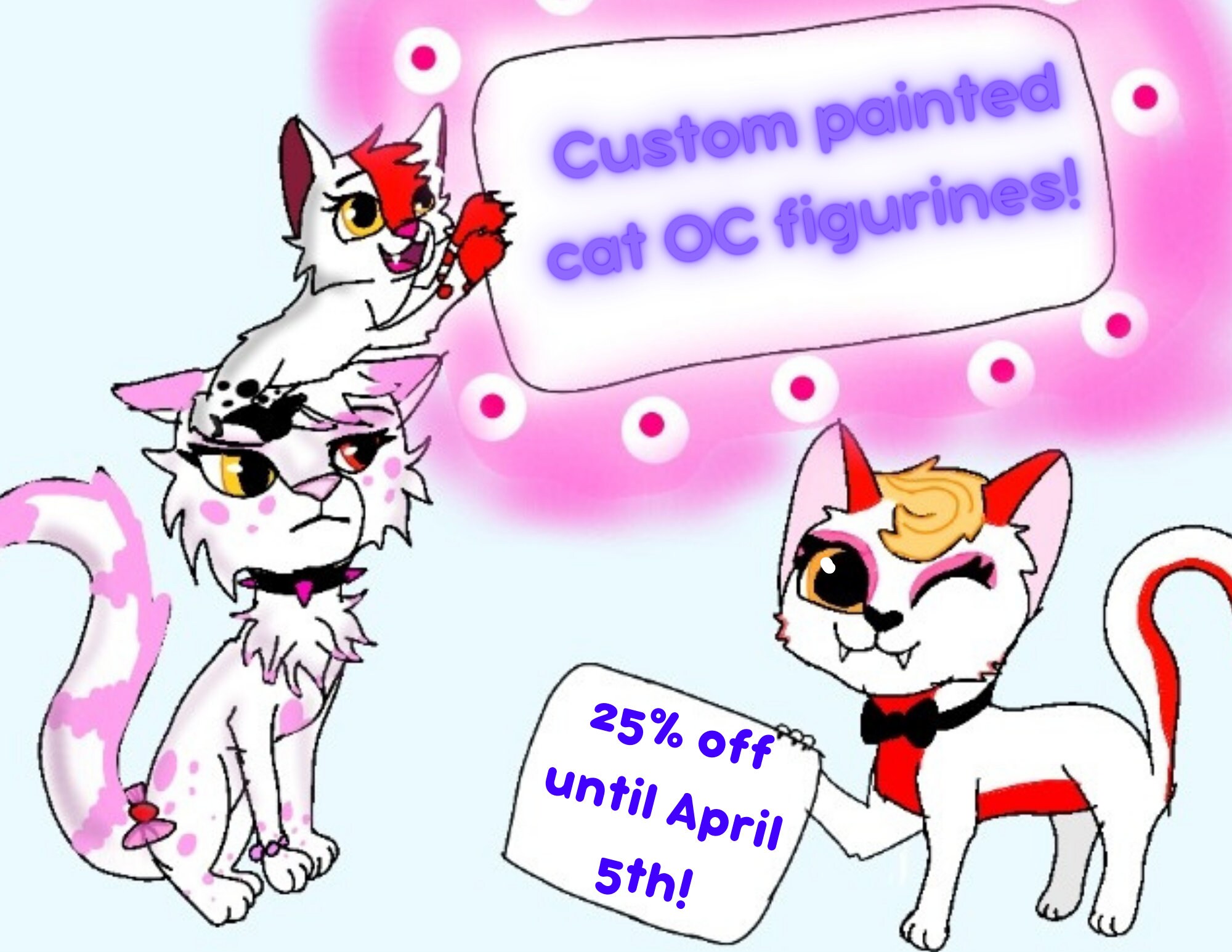 Custom Painted OC Cat Figurine - Etsy