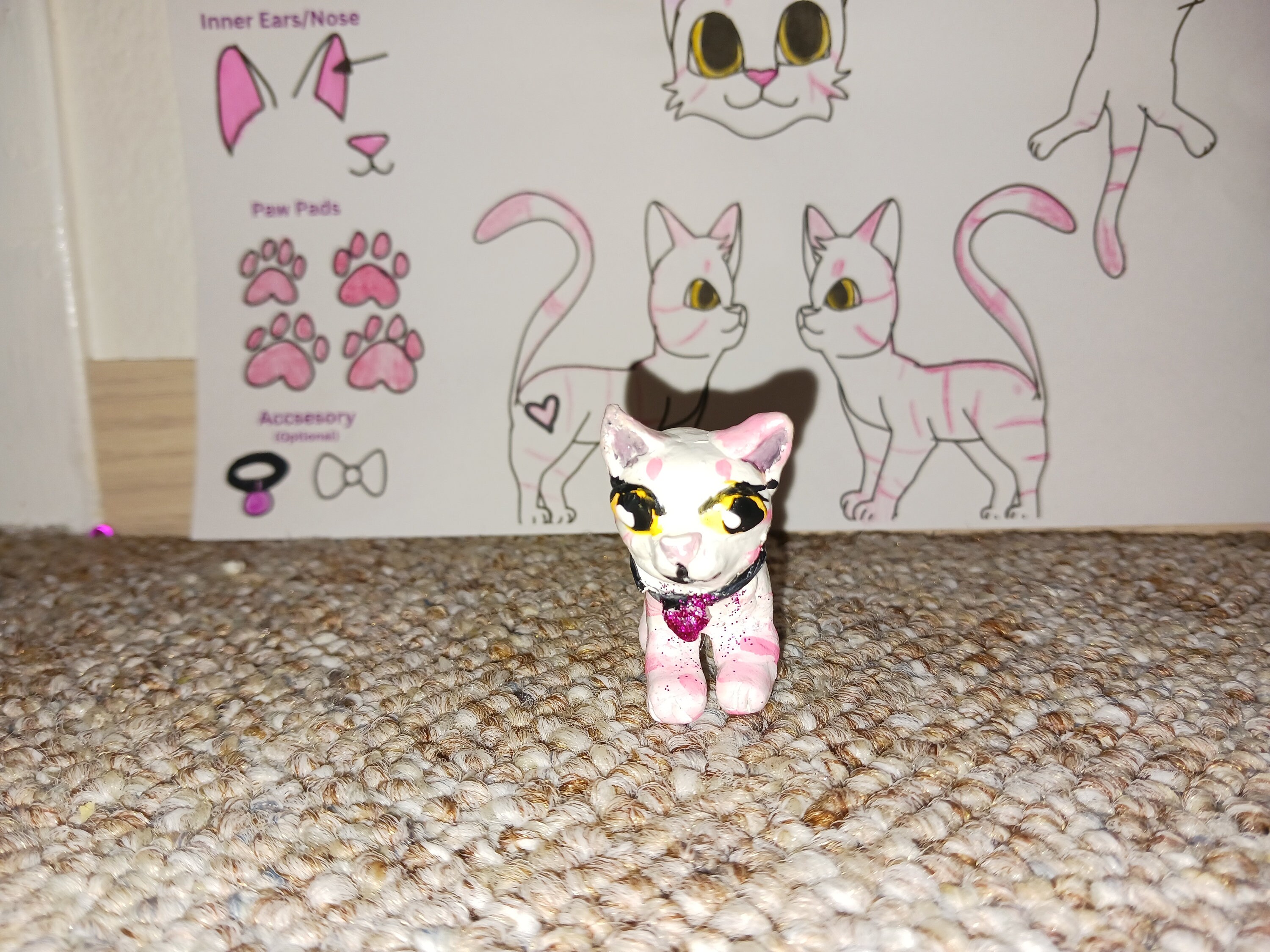 Custom Painted OC Cat Figurine - Etsy