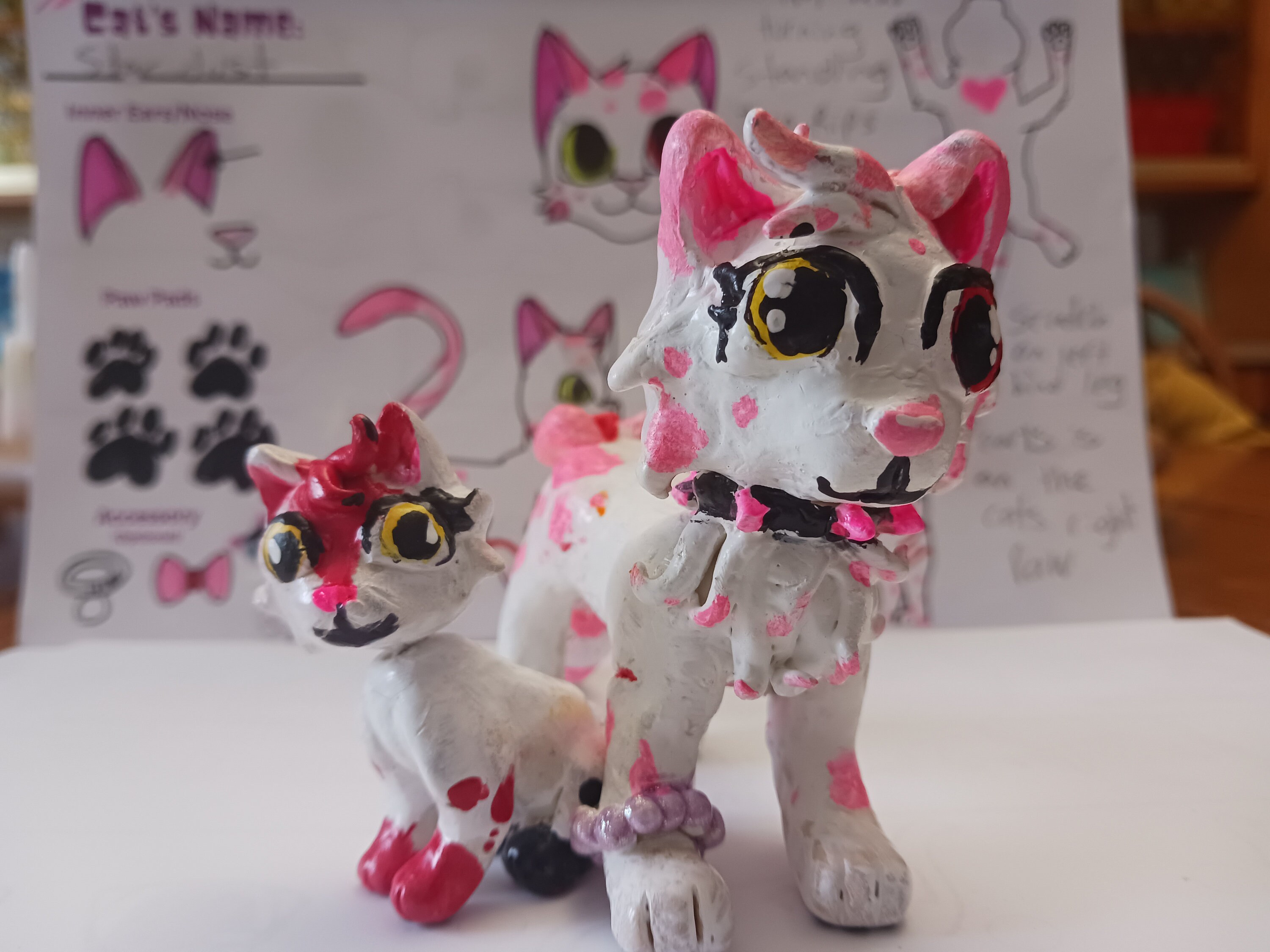 Custom Painted OC Cat Figurine - Etsy