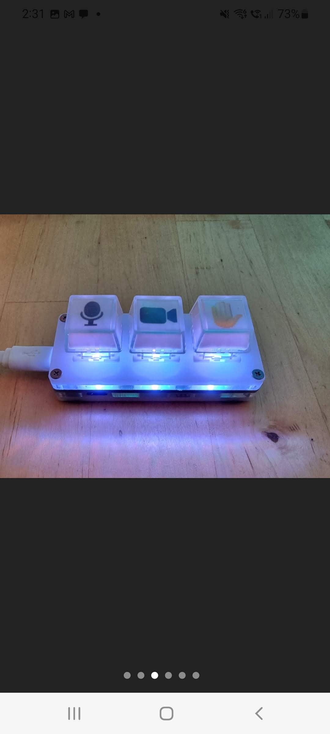 Backlit Mini 3 Key Keyboard, Discord or Zoom OR MS Teams Only, US ...