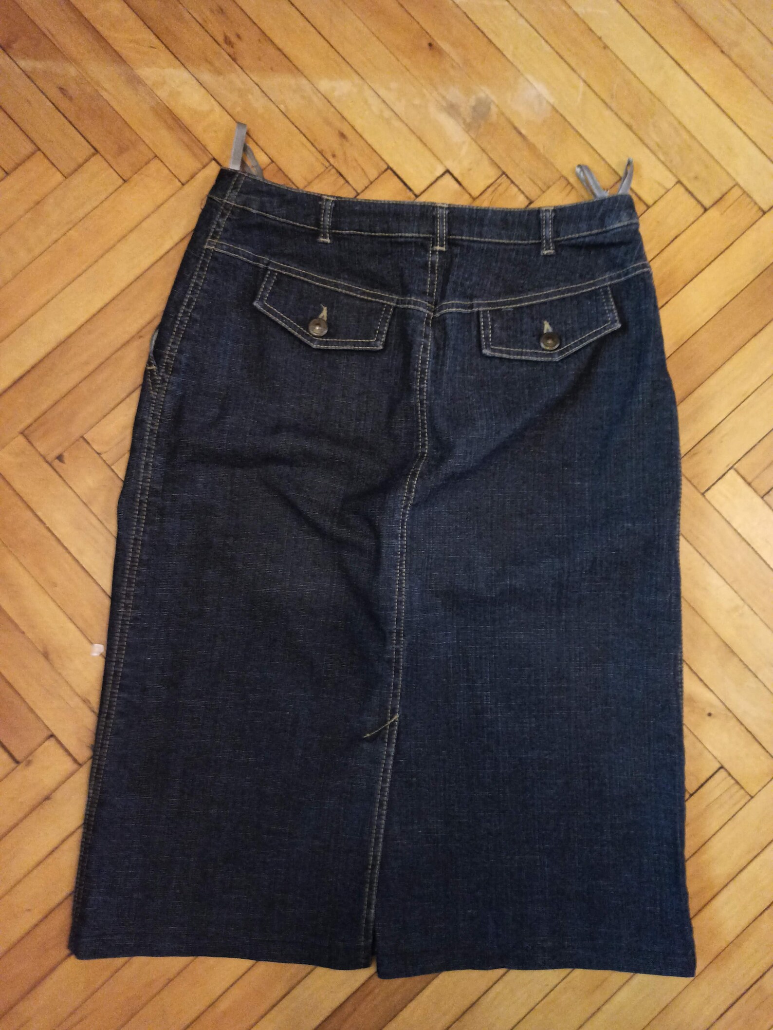 HAND PAINTED Abstract Denim Skirt Size 10, Personalized Jeans ...