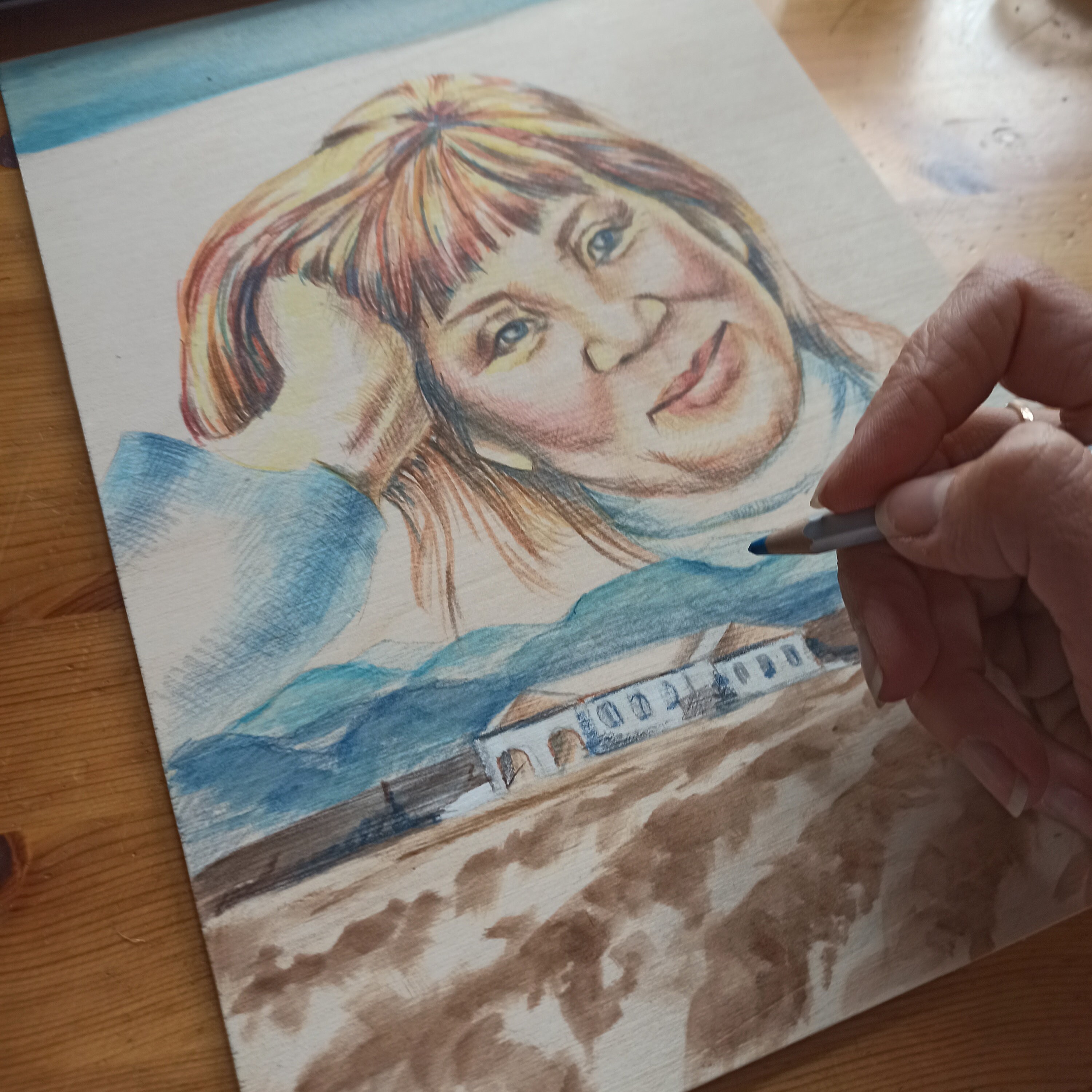 Custom Handpainted Portrait, Commission Portrait Original Art, Loved ...