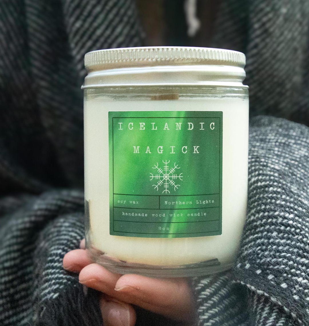 ICELANDIC MAGICK IS Red Cross Charity Soy Wax Crackling Wood Wick ...