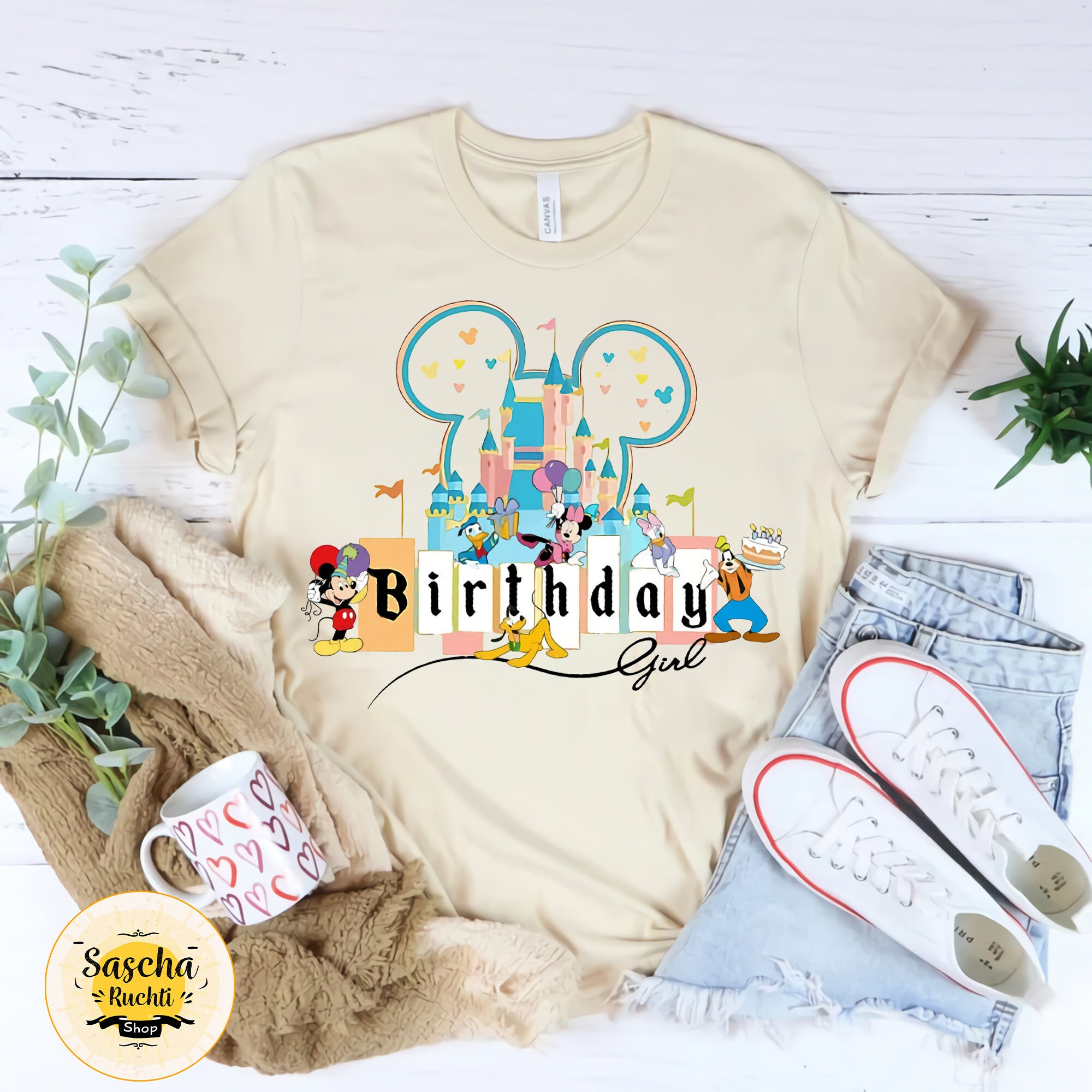 Disney Birthday Shirt, Disney Birthday Girl Shirt, Mickey And Friends ...