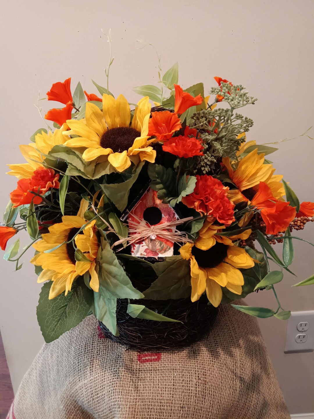 Beautiful Basket of Flowers - Etsy