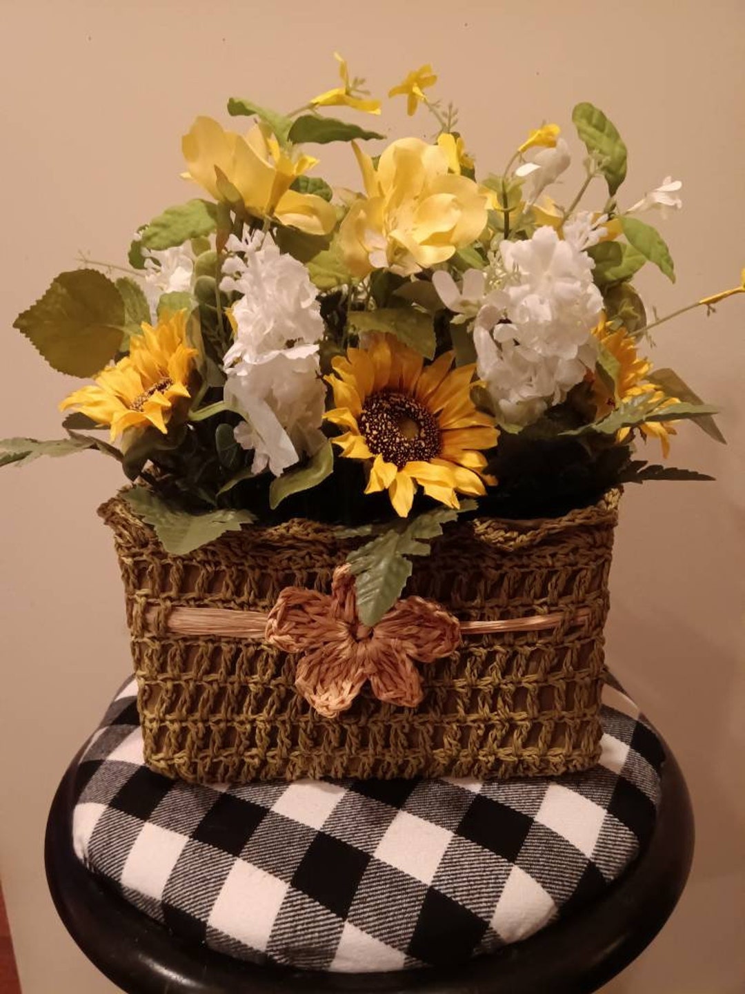 Sunflower Basket Arrangement - Etsy