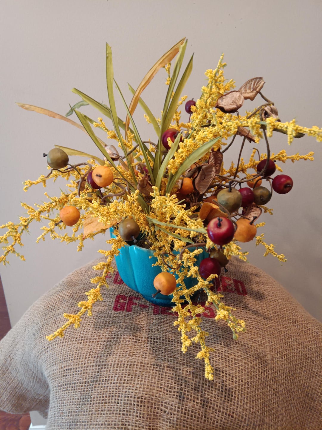 Berry Branch Flower Arrangement - Etsy