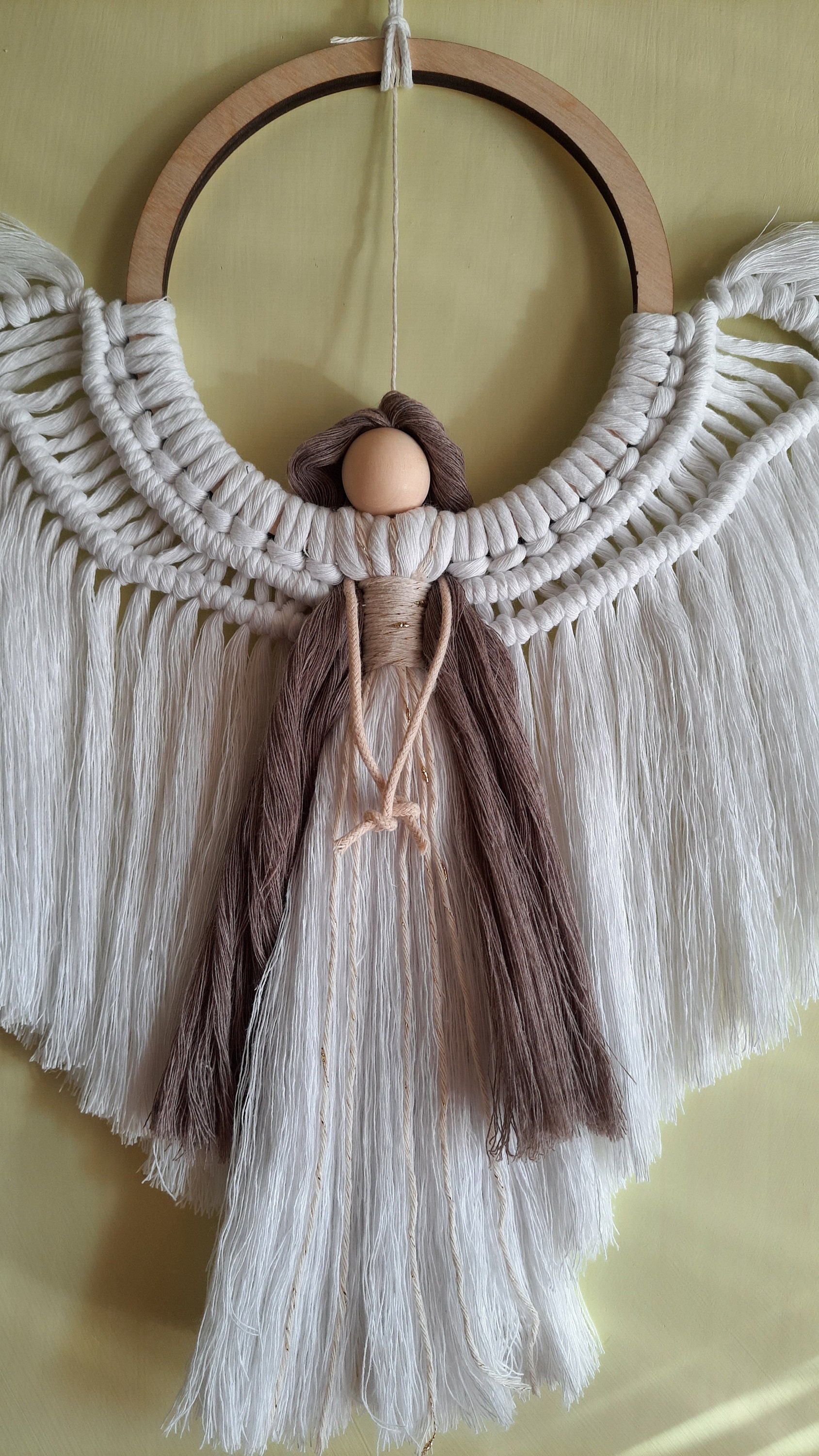 Macramé Angel Decoration Angel Wall Hanging - Etsy