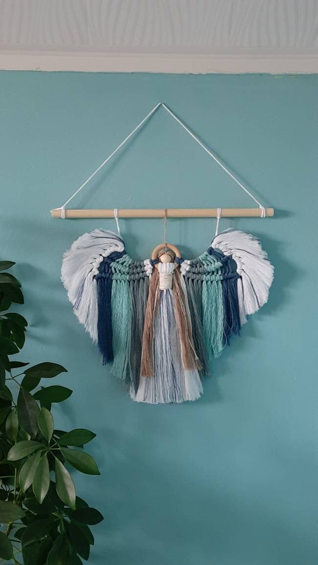 Macramé Angel Decoration Angel Wall Hanging - Etsy