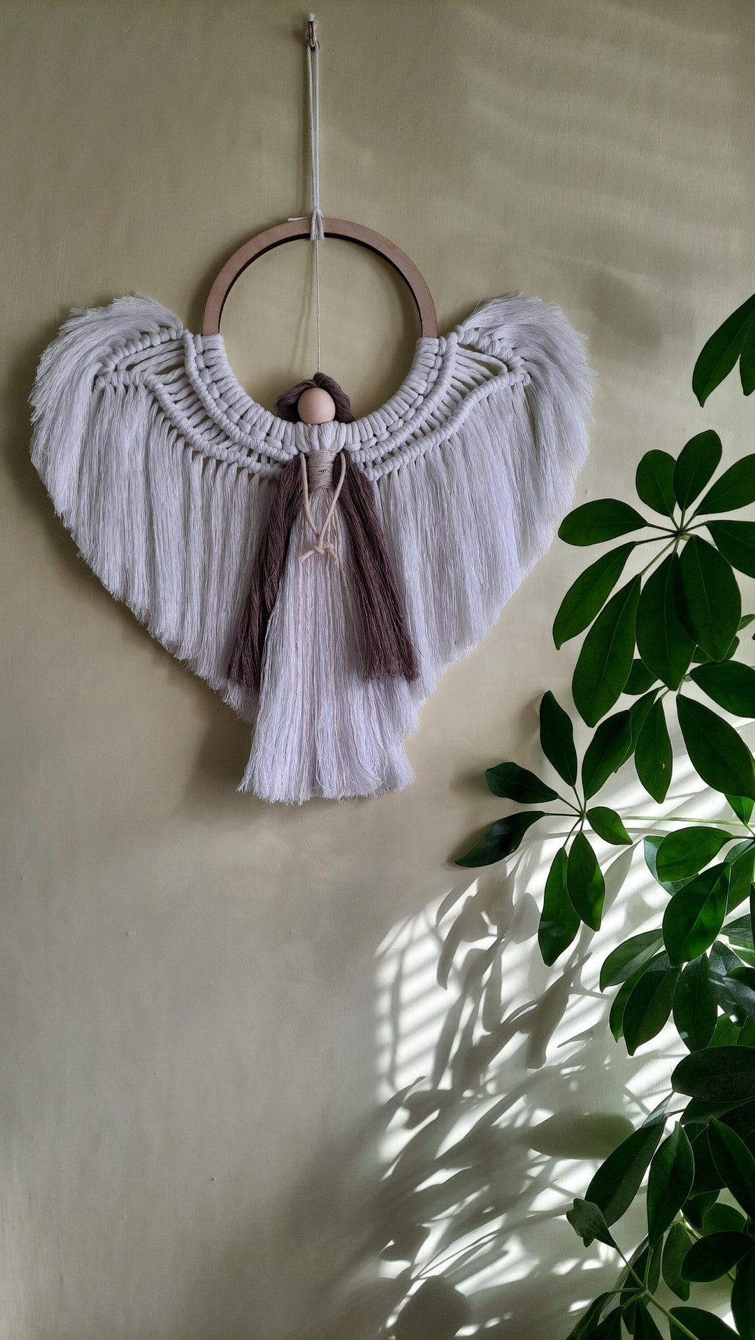 Macramé Angel Decoration Angel Wall Hanging - Etsy