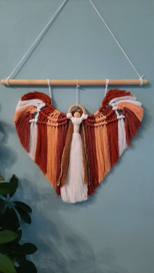 Macramé Angel Decoration Angel Wall Hanging - Etsy
