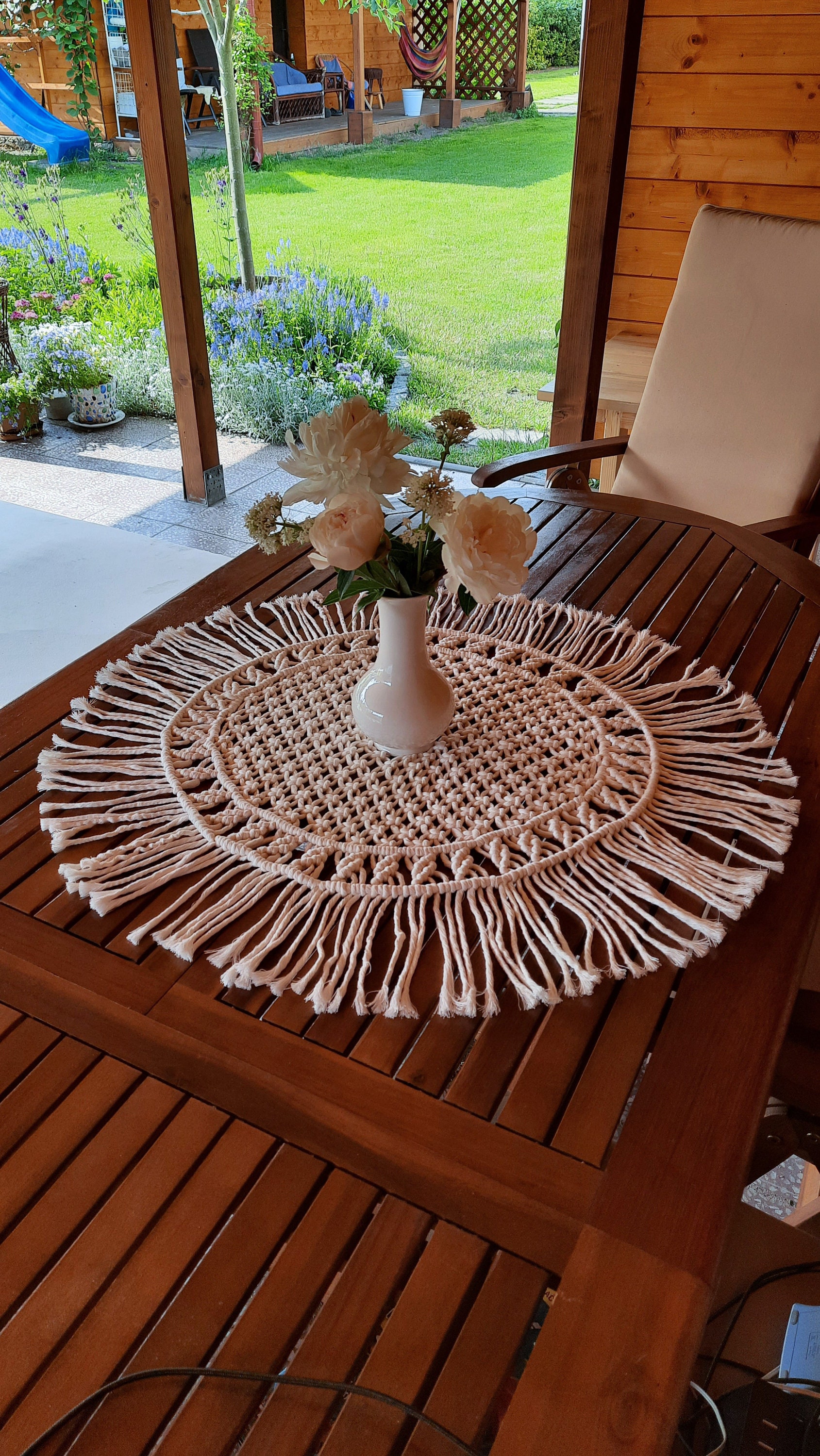 Round Macramé Placemat Round Table Cloth - Etsy