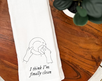 I Think I Am Finally Clean Taylor Swift Lyrics Funny Kitchen Tea Towel ...