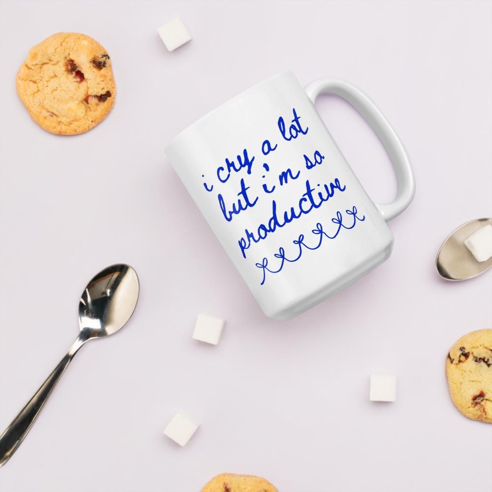 Productive Crying Mug | 15 Oz. Taylor Poet Mug - Etsy