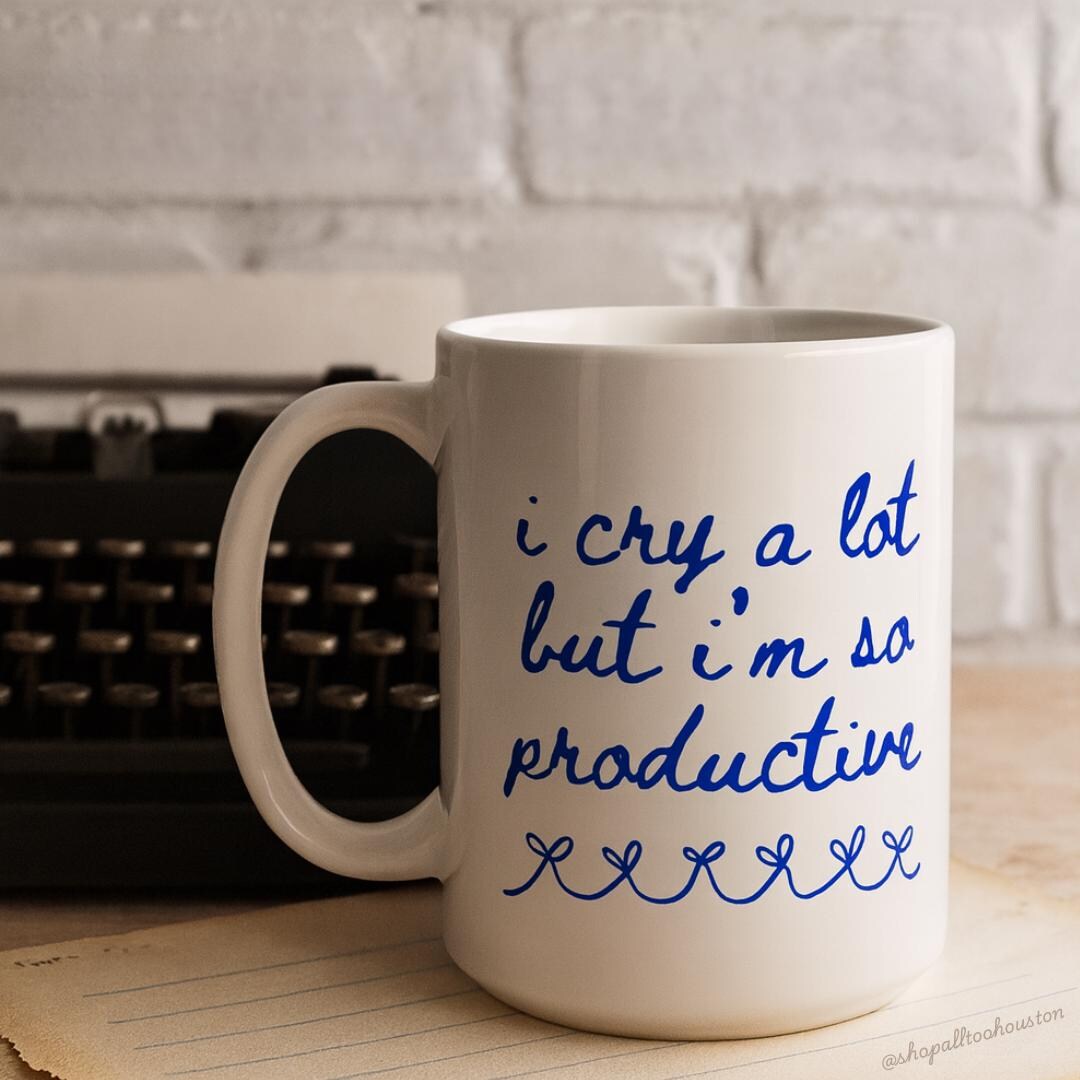 Productive Crying Mug | 15 Oz. Taylor Poet Mug - Etsy