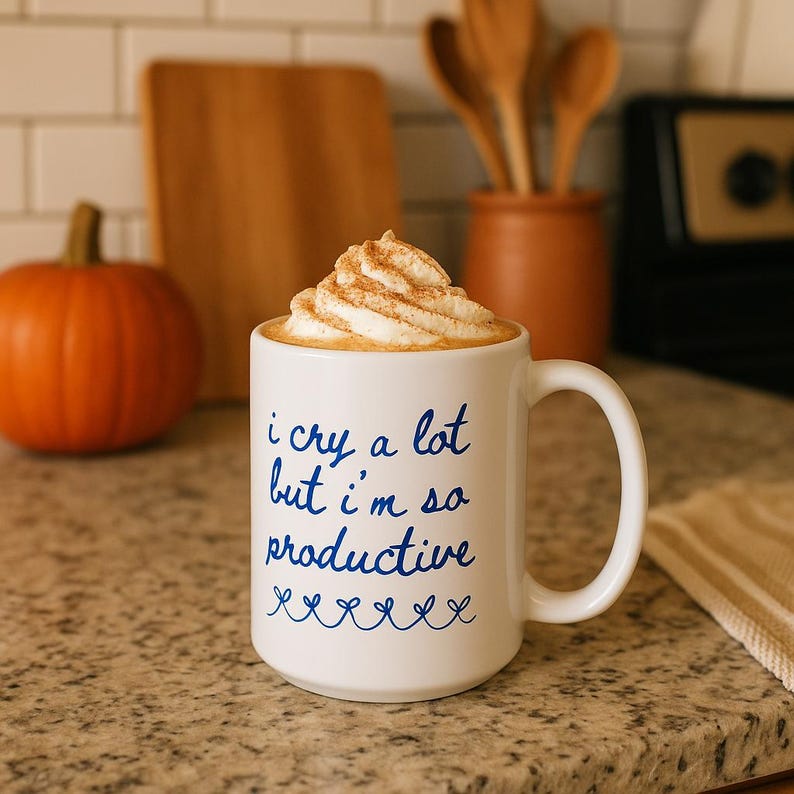 Productive Crying Mug | 15 Oz. Taylor Poet Mug - Etsy
