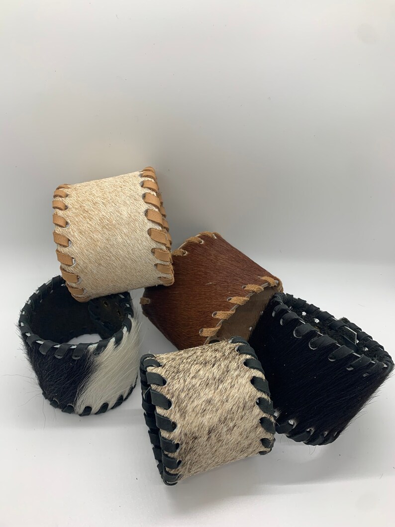 Hair on Hide Cuff Bracelet Handmade From Real Leather From Argentina ...