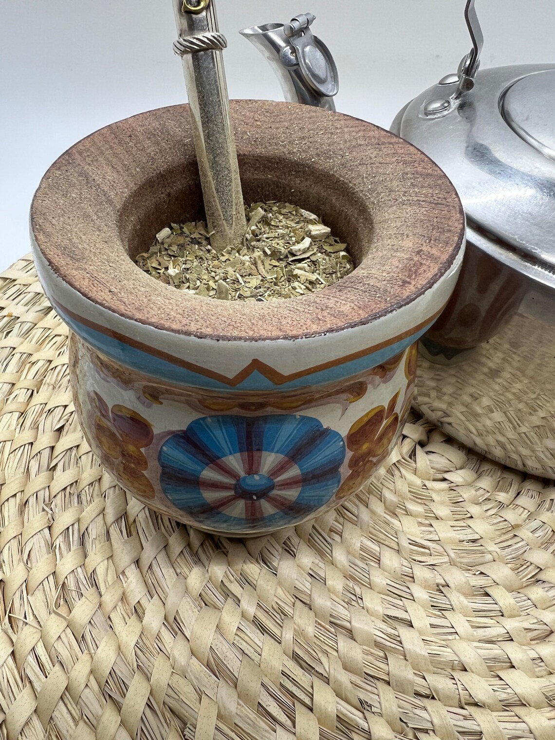 Hand Painted Yerba Mate Gourd Cup: Argentinian Filete Porteño Art - Etsy