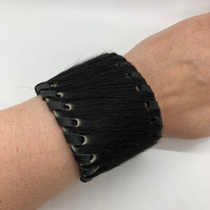 Hair on Hide Cuff Bracelet Handmade From Real Leather From Argentina ...