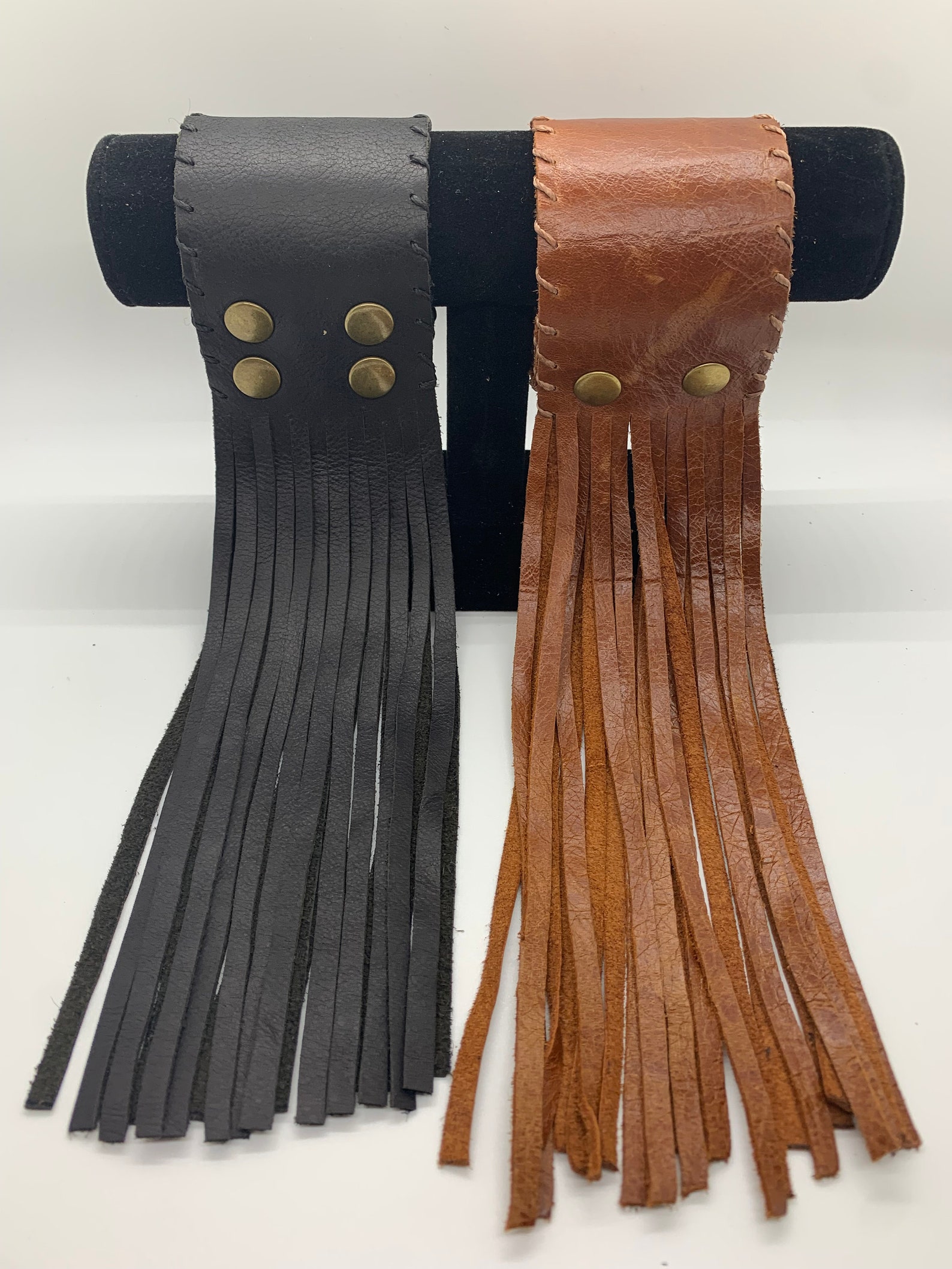 Handmade Leather Fringe Cuff Bracelet: Argentine Leather - Etsy