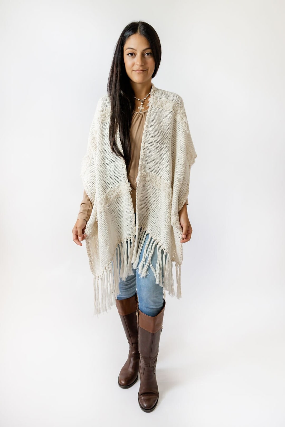 Ruana Poncho Cape Woven to the Loom by Hand. Made by Artisans From ...