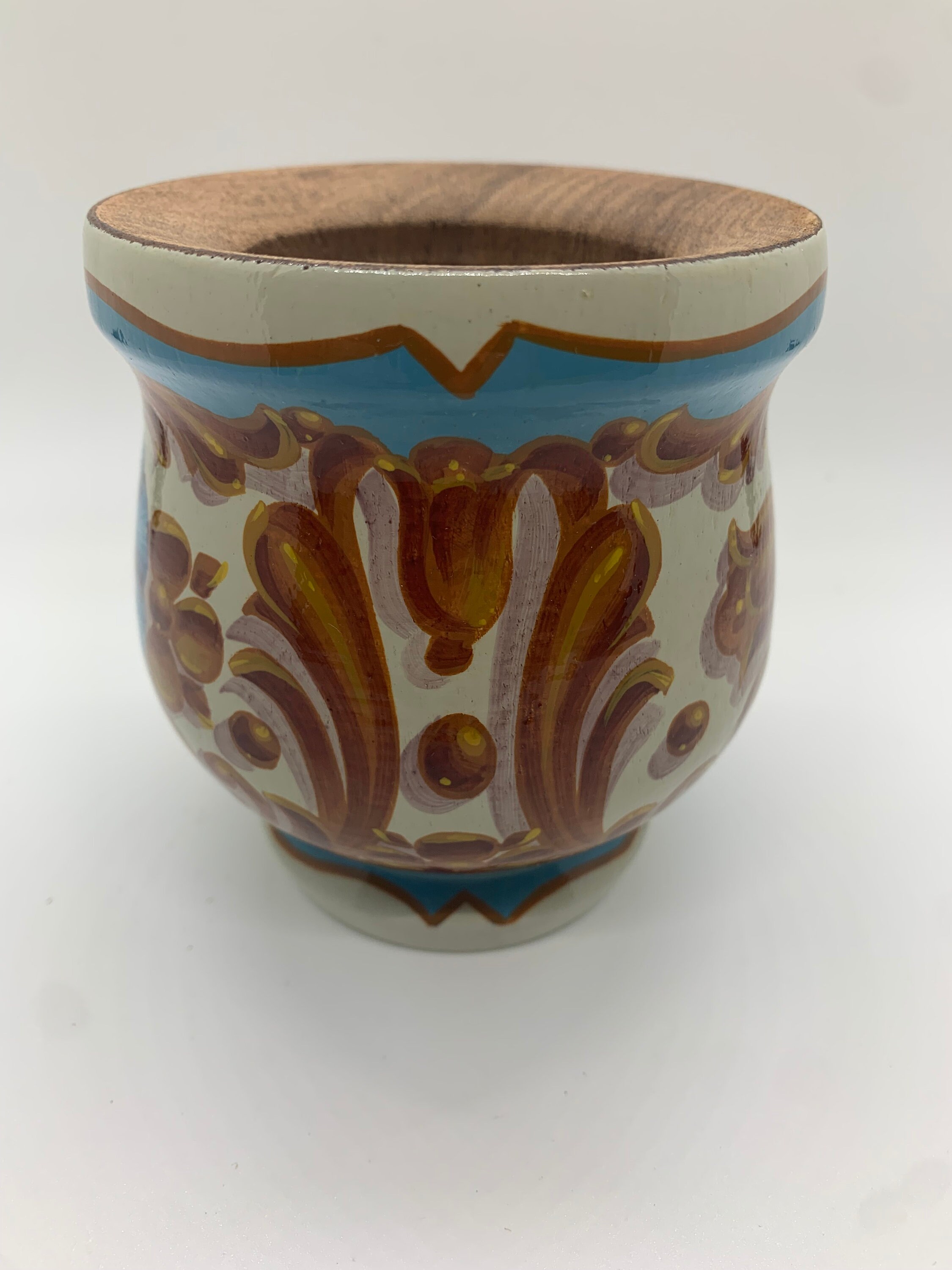 Hand Painted Yerba Mate Gourd Cup: Argentinian Filete Porteño Art - Etsy