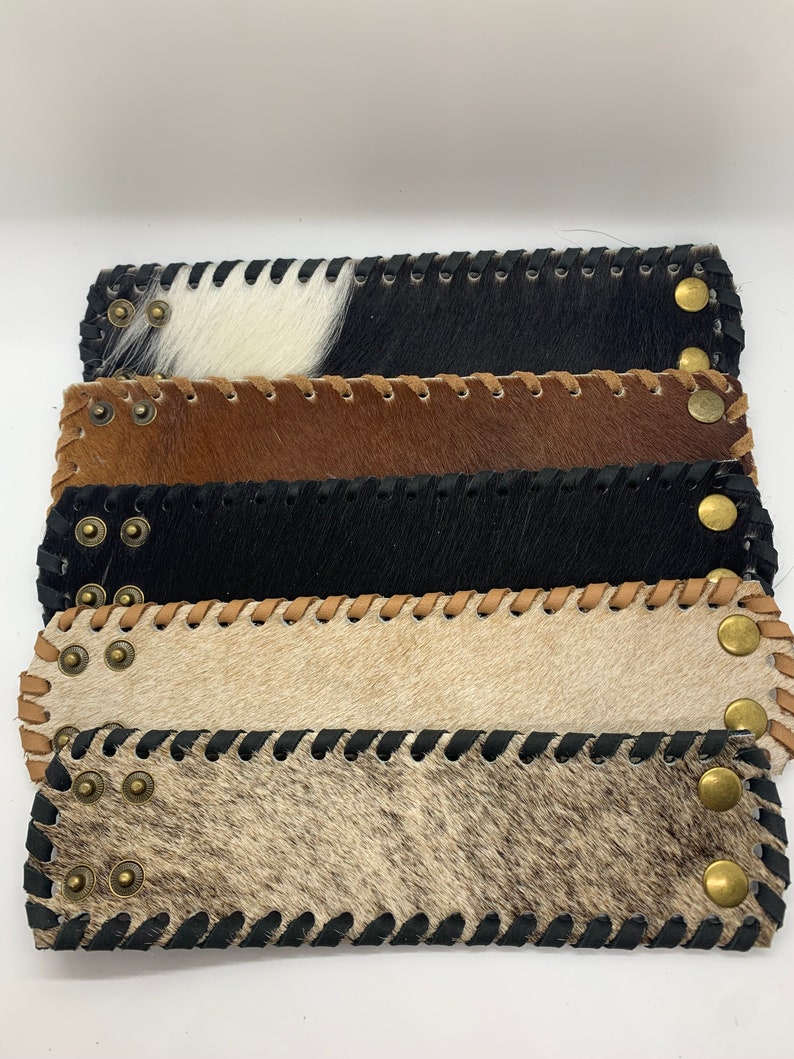 Hair on Hide Cuff Bracelet Handmade From Real Leather From Argentina ...